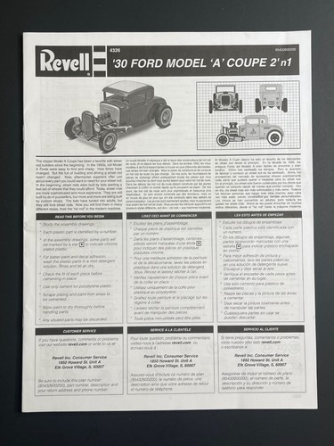 Revell - 1930 Ford Model A Coupe 2 In 1 - Original Model Kit ...