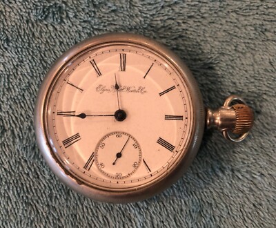 Elgin Natl. Pocket Watch — Railroad Style Watch with Pewter Case | eBay