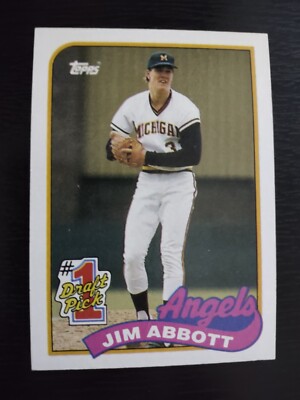 1989 Topps California Angels Jim Abbott RC #573 | eBay