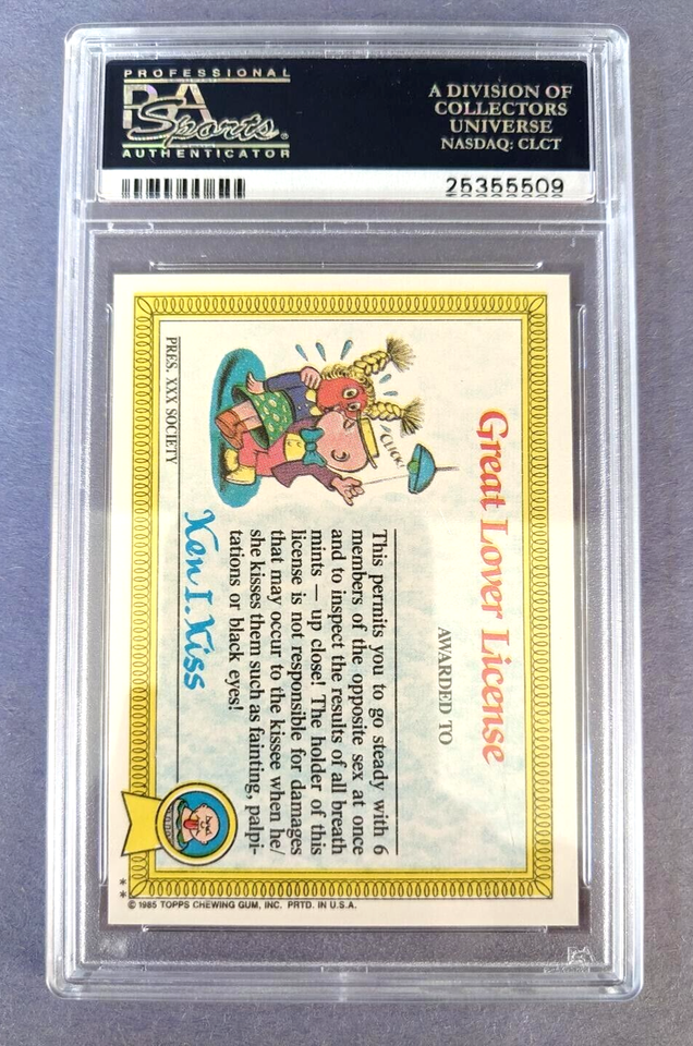 1985 Garbage Pail Kids - USA Series 1 - JASON BASIN (14b) - PSA 8 - NM ...