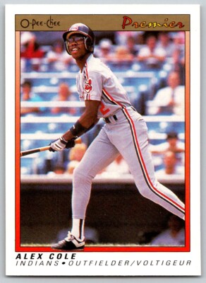 1991 O-Pee-Chee Premier Alex Cole #24 Cleveland Indians | eBay