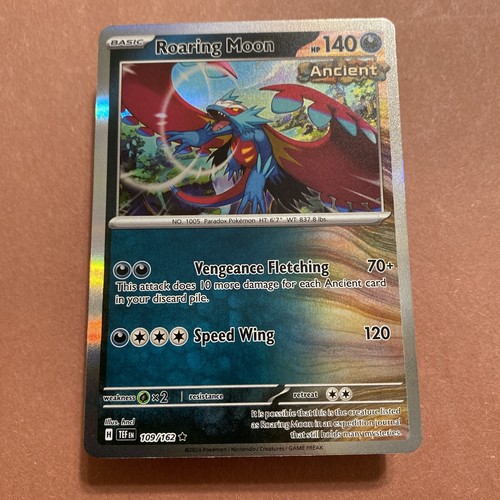 Roaring Moon 109/162 Reverse Holo Rare - Temporal Forces Pokemon - Near ...