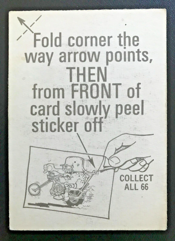 1970 VINTAGE ODD RODS SILLY CYCLES CARD #22 MOTOR MOUTH EXCELLENT ...