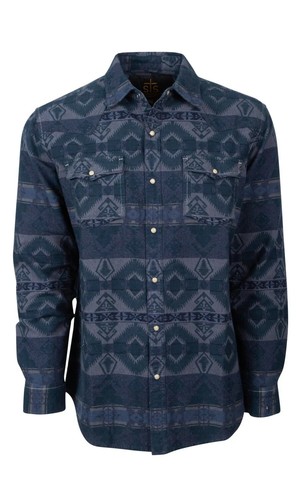 STS Ranchwear Mens Shirt Jacket Aztec Geometric Snap size Large | eBay