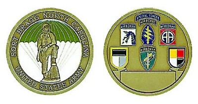 ARMY FORT BRAGG AIRBORNE SPECIAL FORCES ALL UNITS CHALLENGE COIN | eBay UK