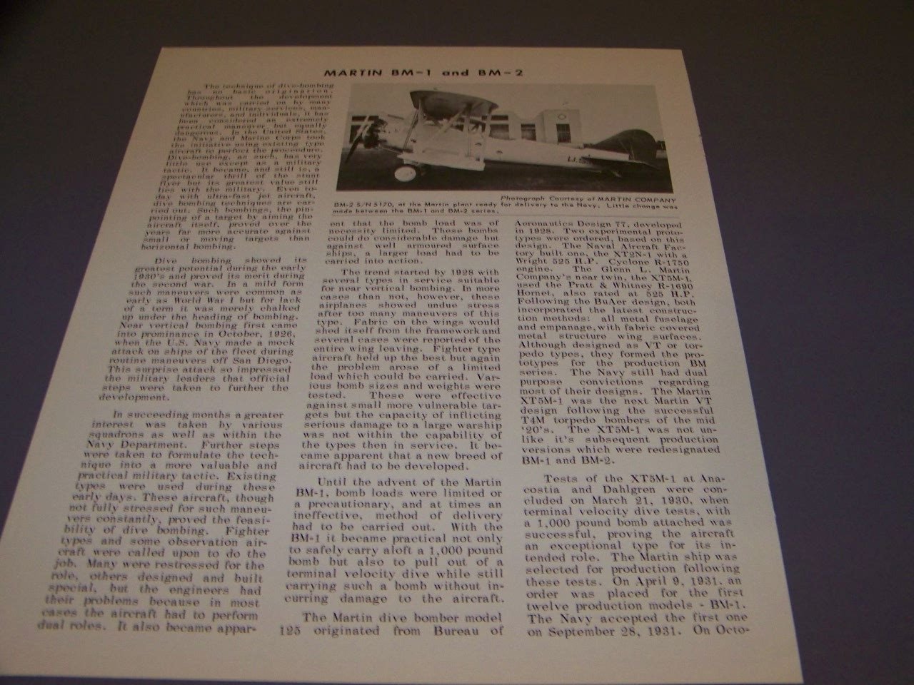 VINTAGE...MARTIN BM-1 & BM-2.. 4-VIEWS/DETAILS/SPECS..RARE! (944M) | eBay