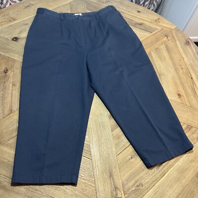 L.L. BEAN Women's Size 16P "Original Fit" Capri Navy Blue EC 100% ...