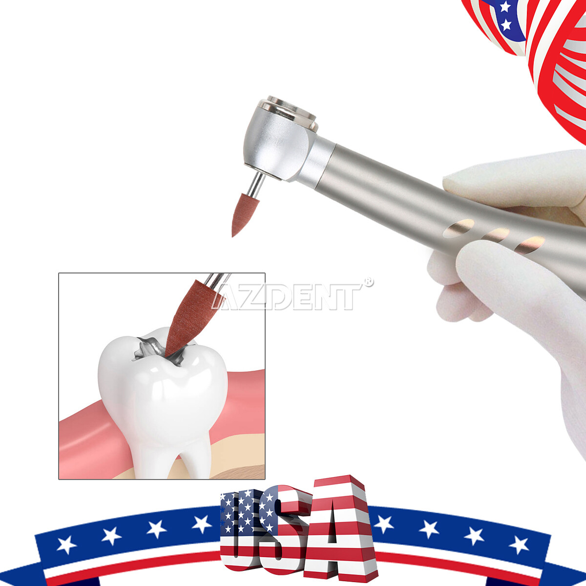 12pcs/kits Dental 0413 Brownie Polishers Friction Grip Bur FG Mini ...