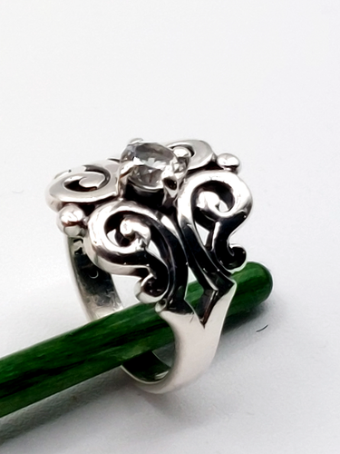 James Avery Spanish Lace Ring Lab Created White Sapphire Sterling ...