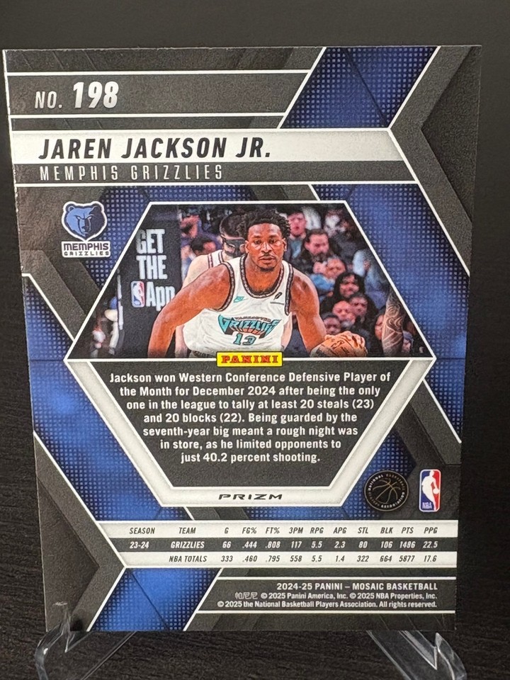 2024-25 Mosaic Reactive Blue Jaren Jackson Jr | eBay
