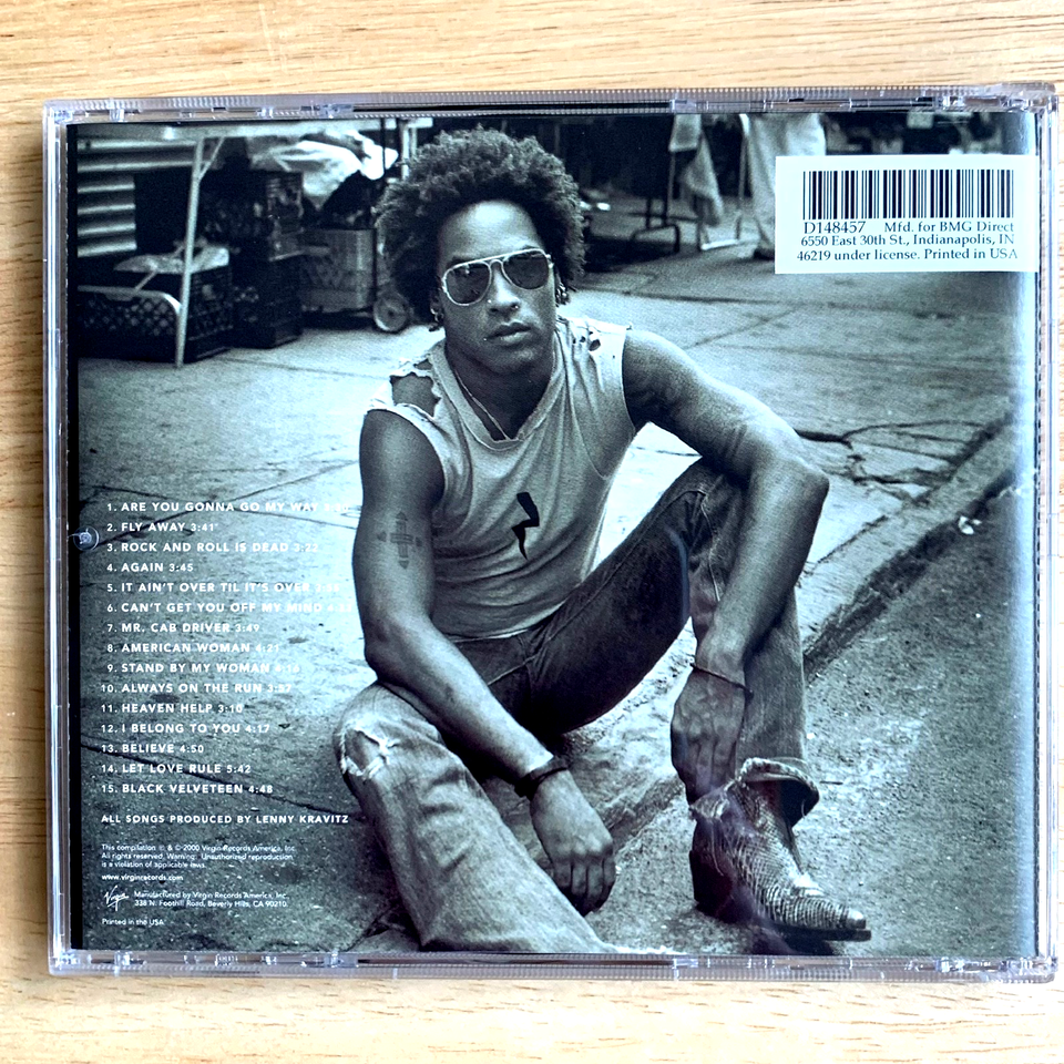 Lenny Kravitz Greatest Hits CD Compilation 2000 Pop Rock BMG Club Ed ...