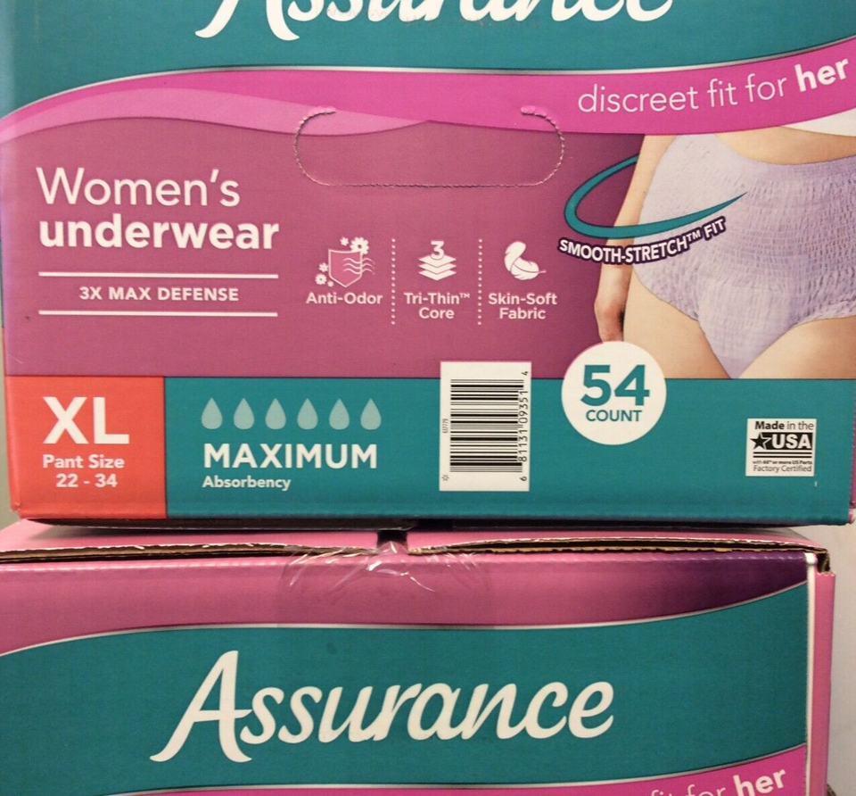 Assurance Women Incontinence & Postpartum Underwear Max Absorbency XL ...