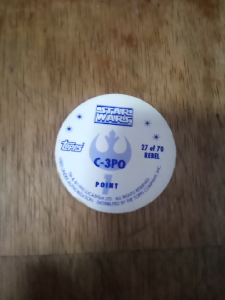 Vintage Pog/ Milk Cap 1995 Topps Star Wars #27 | eBay