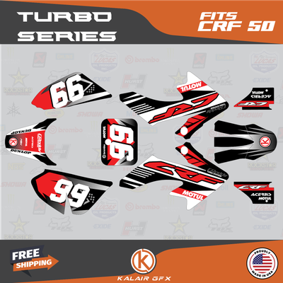 Graphics Kit for Honda CRF50 (2004-2012) or (2013-2023) CRF 50 Turbo ...