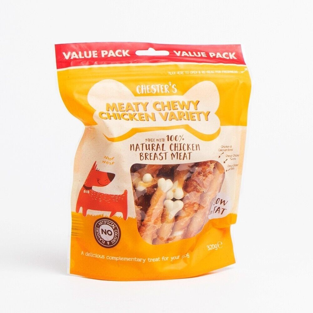 Chester's Meaty Chewy Chicken Variety 100% Natural 320g | eBay UK