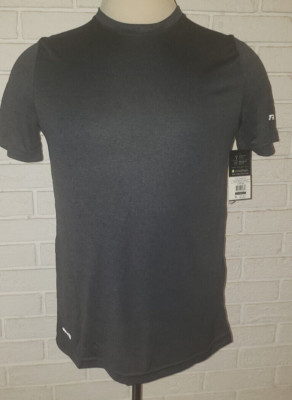 Men's Russell Gray Short Sleeve Intellifresh Hybrid T-Shirt Top Size ...