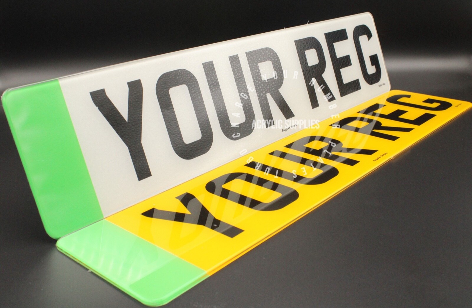 Number Plates - 2D/3D/4D - PREMIUM Car Reg Plates - EV/UK/GB - FRONT ...