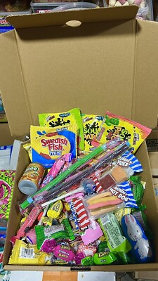 American Sweet Box Candy Hamper 50 Piece Gift Mix USA Candies | eBay UK
