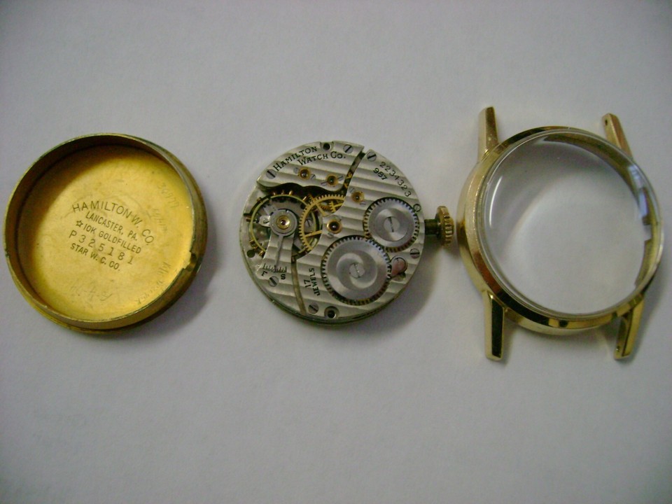 VINTAGE HAMILTON cal 987 ,10K GF CASE, BROKEN STUFF, PARTS OR RESTORE | eBay