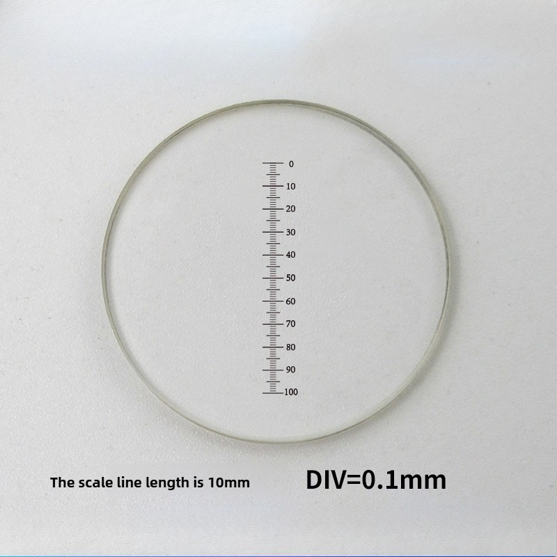 Microscope Eyepiece Micrometer Objective Lens Ruler Scale DIV = 0.1mm ...