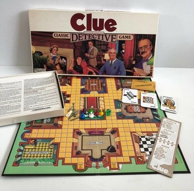 Vintage Clue Board Game 1986 Parker Brothers Classic Complete Original ...