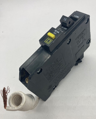 Square D QO115GFI 1 Pole 15 Amp 120V AC QO Plug In Ground Fault GFCI ...