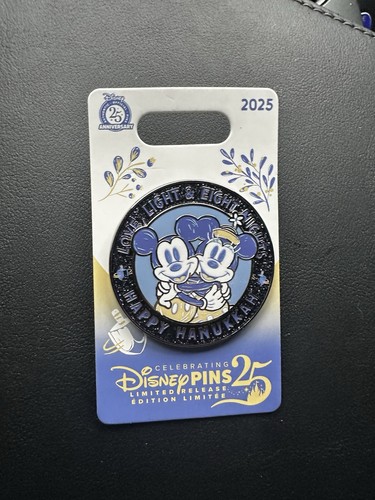 Disney Happy Hanukkah Pin 2025 Mickey and Minnie Mouse Jewish Holiday ...