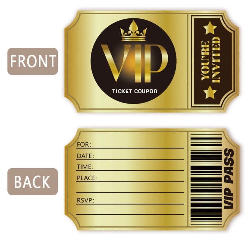 100Sheets Movie Night Party Invitation Double Sided Writable VIP ...