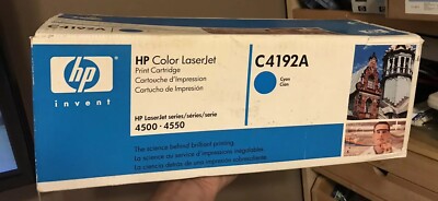 New HP C4192A Cyan Toner 92A Genuine for LaserJet 4500 4550 | eBay