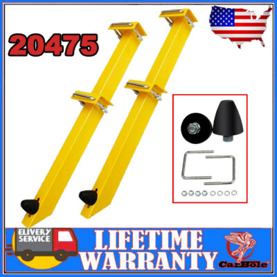 Pair Universal Leaf Spring Traction Bars Yellow Powder Coat Finish ...