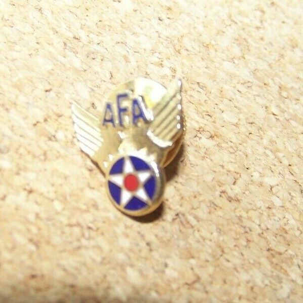 AFA logo Air Force Association lapel pin tie clasp back US United ...