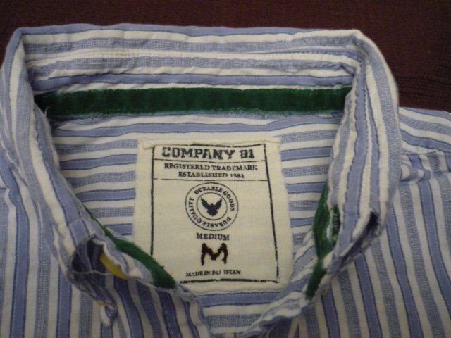 COMPANY 81 men's long sleeve shirt BLUE size M EUC! | eBay