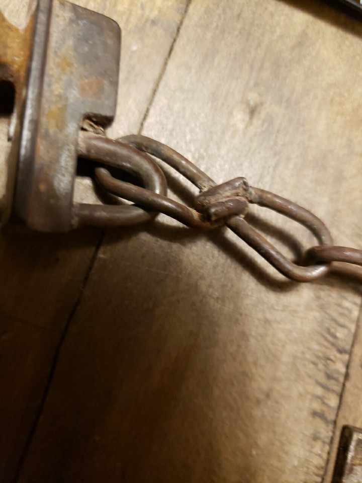 Antique Reclaimed Door Chain Lock Pieces For Parts only | eBay