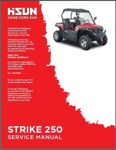Hisun Strike 250 Service, Owners, Parts CD Bennche Spire 250 Massimo ...