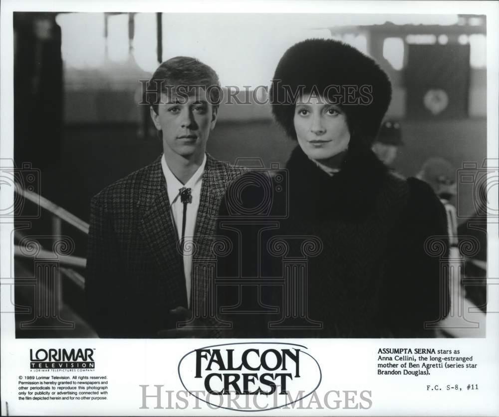 1989 Press Photo Assumpta Serna & Brandon Douglas starring in "Falcon ...
