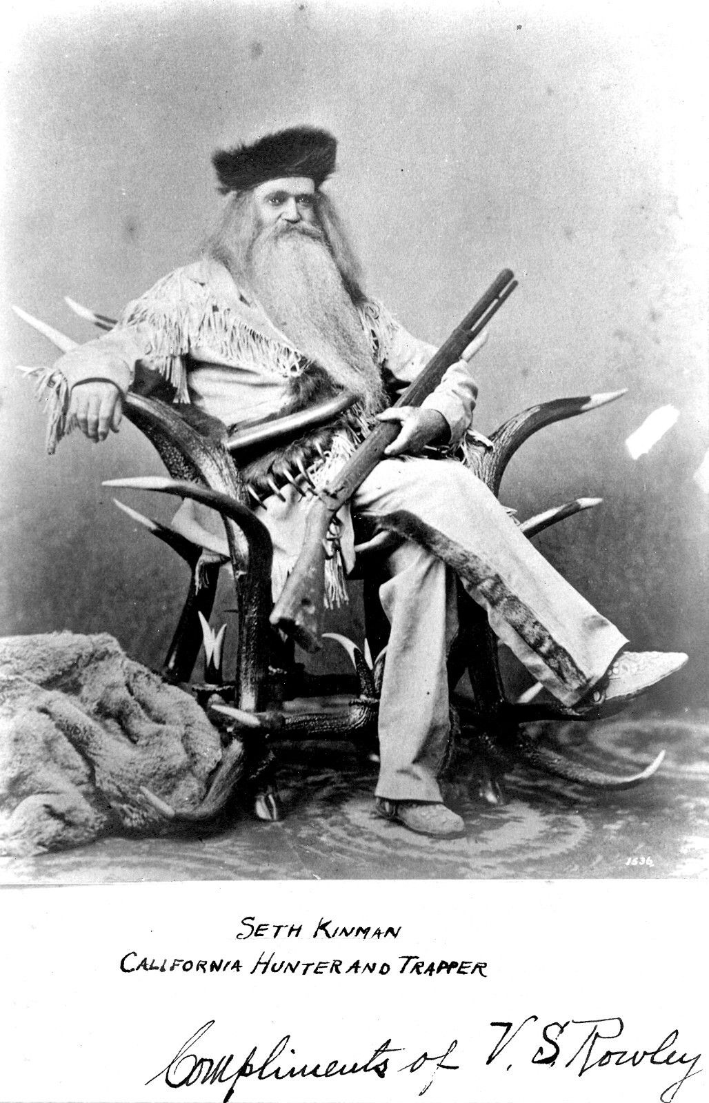 SETH KINMAN *2X3 FRIDGE MAGNET* MOUNTAIN MAN CHAIR MAKER FRONTIERSMAN ...