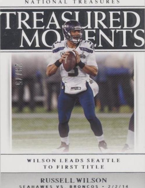 2019 Panini National Treasures - Treasured Moments Russell Wilson #84 / ...