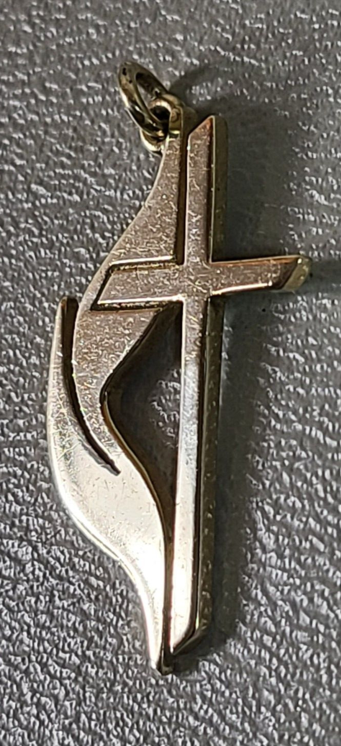 James Avery Pendant 14k Gold Methodist - Gem