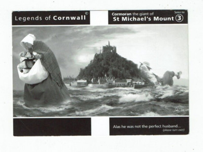 CORNWALL POSTCARD TREGEAGLE, CORMORAN THE GIANT OF ST. MICHAEL`S MOUNT ...