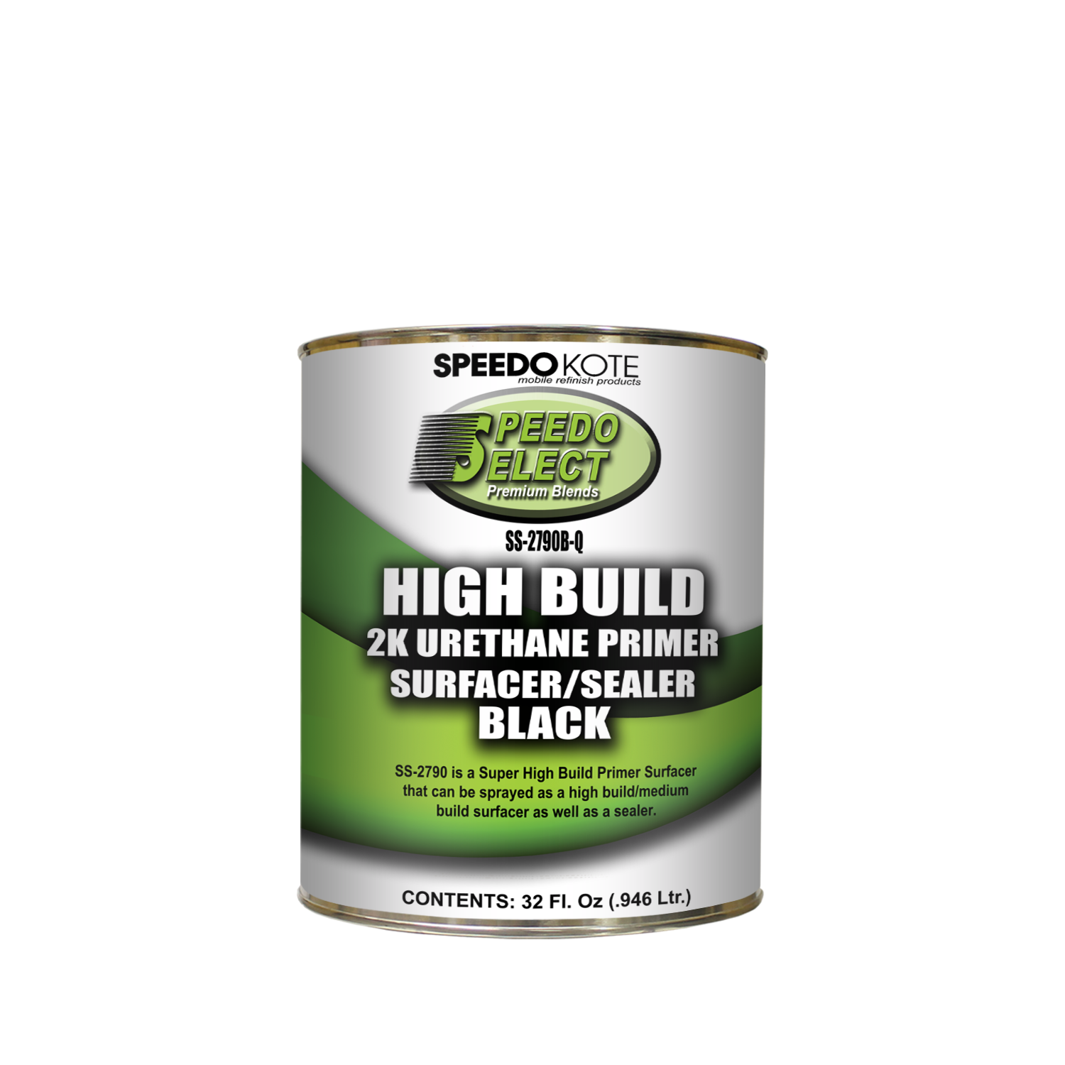 Super Fill High Build Urethane Primer BLACK Quart Only, No Activator ...