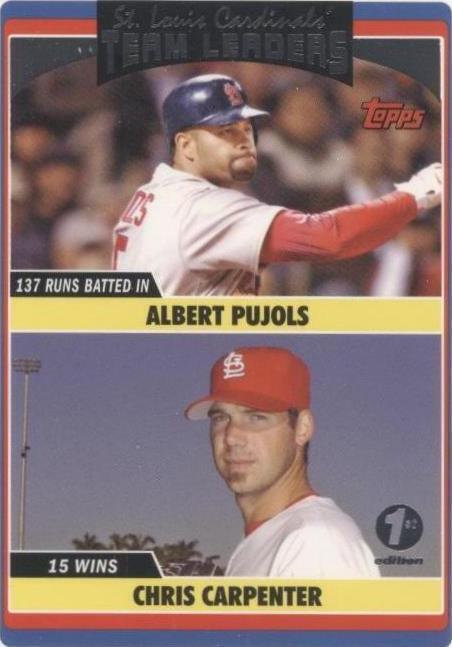 2006 Topps Updates & Highlights - Team Leaders Albert Pujols, Chris ...