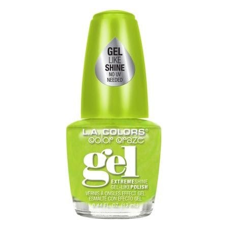 LA Colors Color Craze Gel Polish ZANY CNP498 Neon Lime Green No UV ...