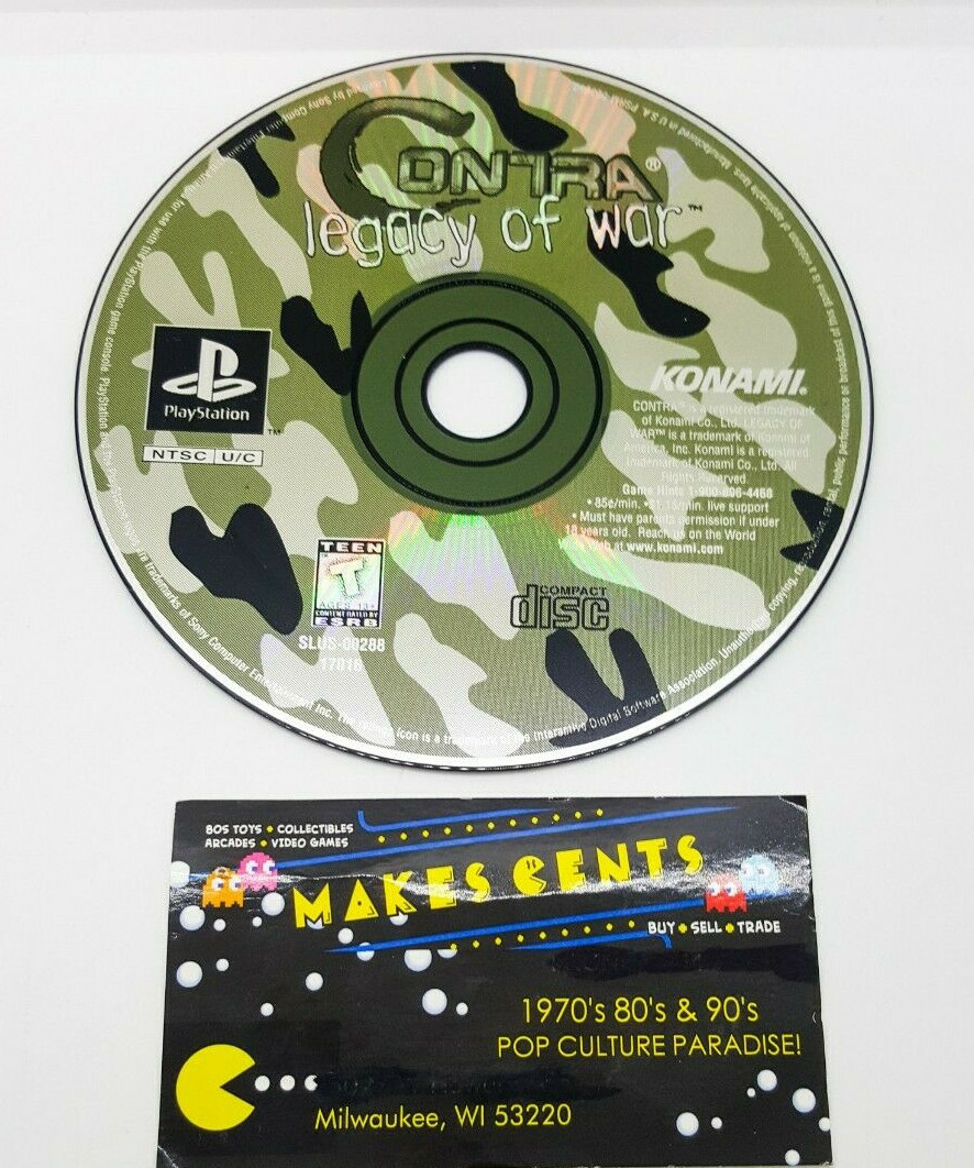 1990s - Contra: Legacy of War PlayStation 1 - PS1 Game Disc Only 1996 ...