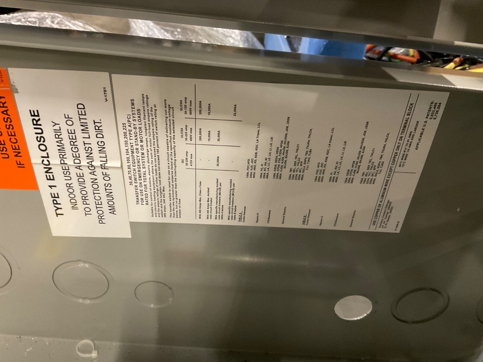 GE Zenith ZTS 100A 480V Automatic Transfer Switch Entelli-Switch MX250 ...