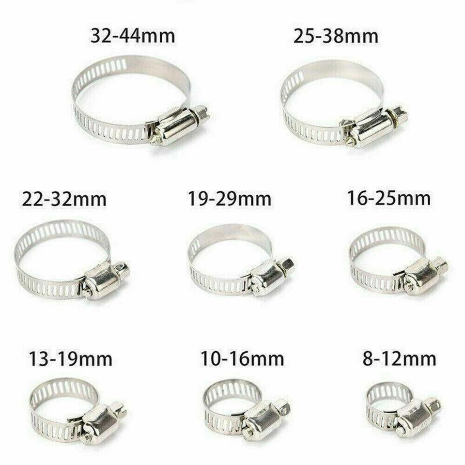 101-Pcs Assorted Stainless Steel Hose Clamp Kit With No Driver Jubilee ...