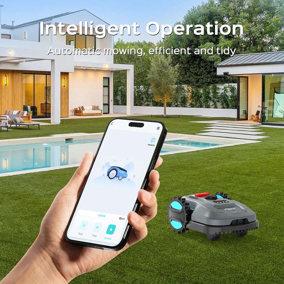 Robotic Lawn Mower – App-Controlled, Self-Charging Automatic Mower with ...
