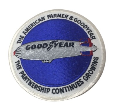 Blue and White Embroidered Vintage Goodyear Patch | eBay