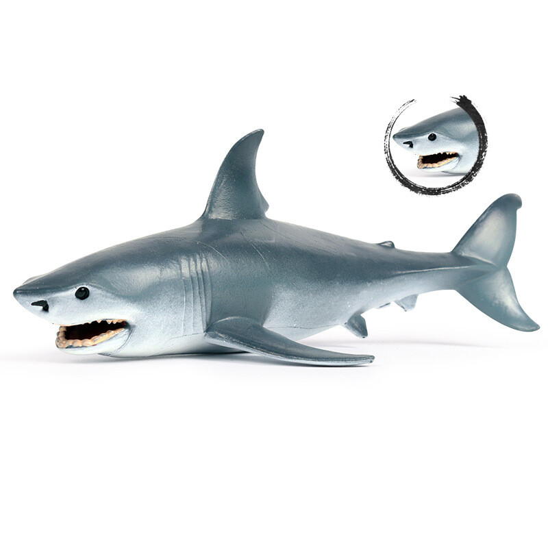 Blue Shark Action Figure Model Toy Realistic Ocean Role Play Toys for ...