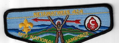 OA 424 Netawatwees 1993 National Jamboree Flap BLK Bdr. [MK-4738] | eBay