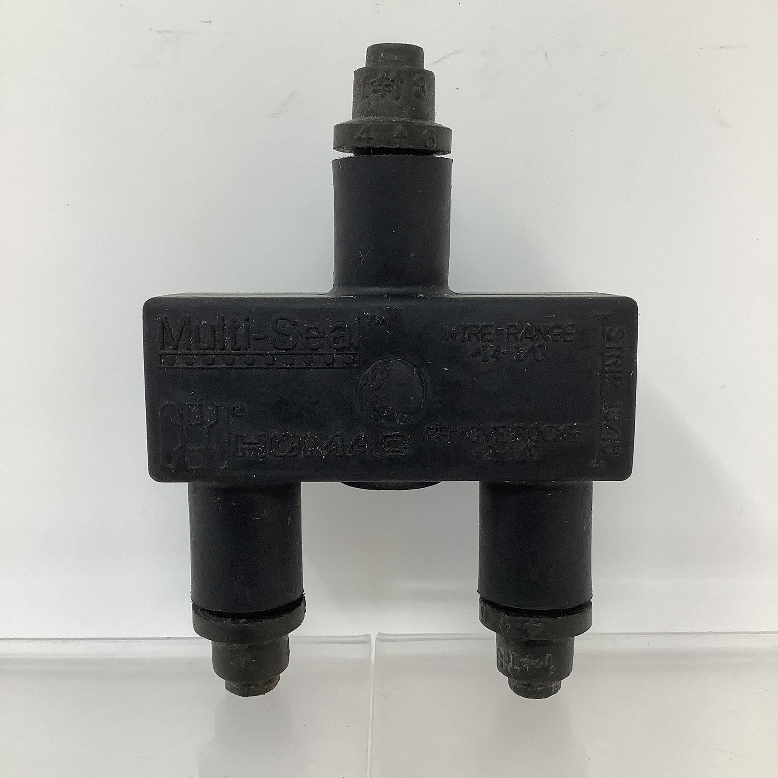 Homac Multi Seal RAB 14-1/0 Black Removable Insulator Connector 3 Ports ...